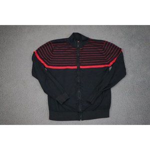 Kiton | Shirts | Kiton Sweater Medium Black Red Full Zip Sweatshirt Long Sleeve Mens | Poshmark